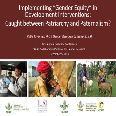 Implementing ‘gender equity’ in livestock interventions: Caught between ...