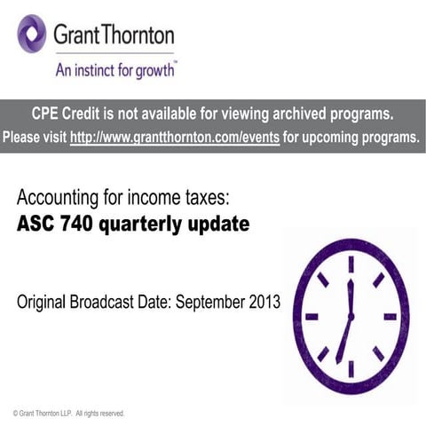 ASC 740 quarterly update | PPTX