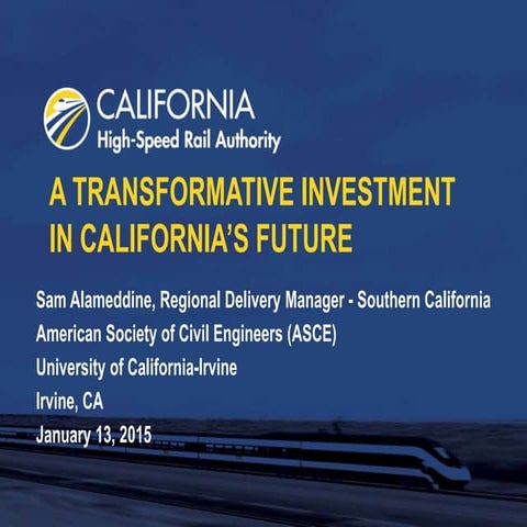 Transportation Technical Group (TTG) January 2015 - High Speed Rail | PPT