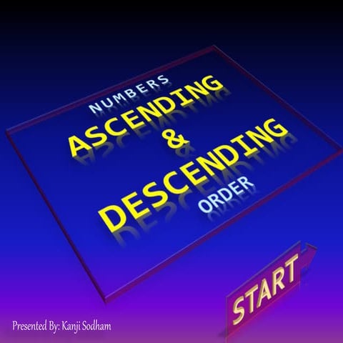 Ascending & descending numbers | PPT