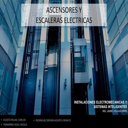 Ascensores y escaleras electricas | PPTX