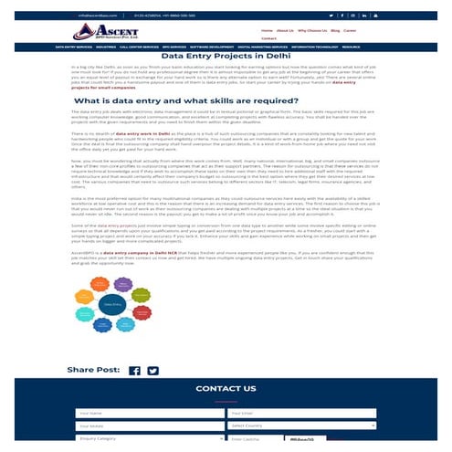 Data Entry Projects in Delhi | PDF