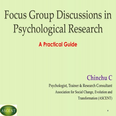 FOCUS GROUP DISCUSSION (FGD) | PDF