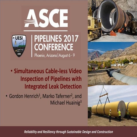 ASCE Pipelines 2017 MTA Pipe-Inspector paper presentation | PDF