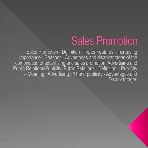 Sales Promotion and Advertisement | PPT