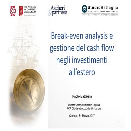 Break-even analysis e Flussi di cassa negli investimenti all'estero ...