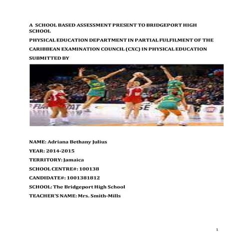 Physical education sba | DOCX