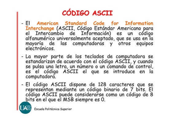 Tabla de códigos ascii | PDF