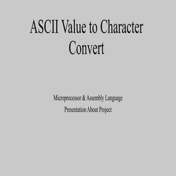 ASCII value to Character Converter