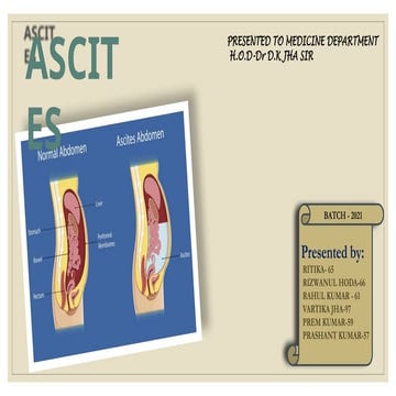 Approach to a patient with ascites | PPTX