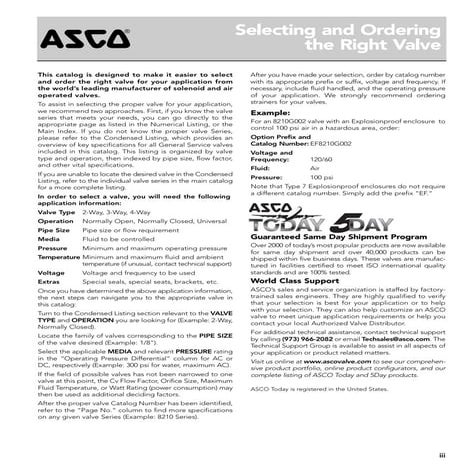 ASCO Solenoid Valves Catalog | PDF