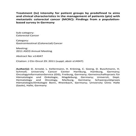 Asco 2011 Abstract | PDF