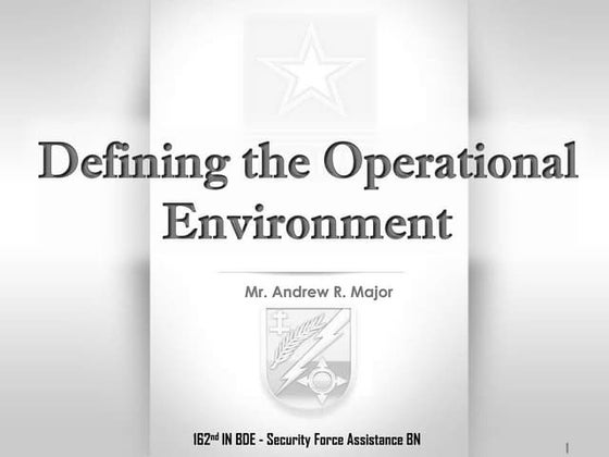 TRADOC OE Operational Environment 2010-2025 | PPTX