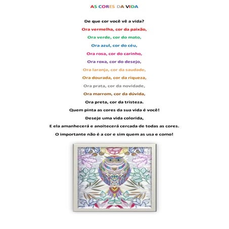 As cores da vida | DOCX