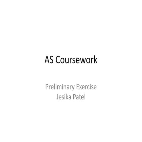 As coursework | PPTX