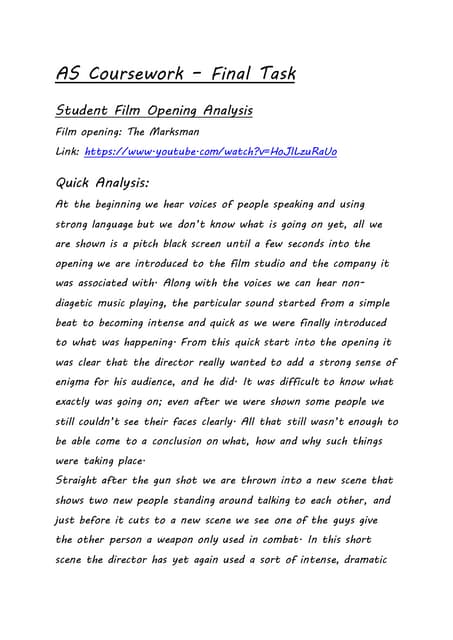 Two and Two- Film Analysis | PPT