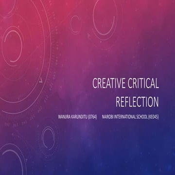 As creative critical reflection | PPTX