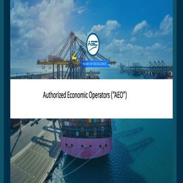 Authorized Economic Operators(AEO) | PDF