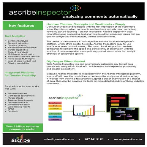 Ascribe inspector | PDF