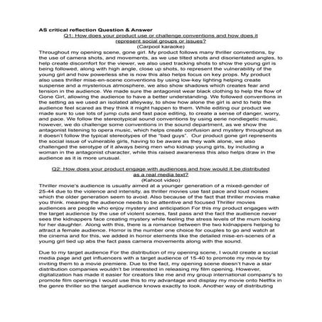 Shot list gone girl | PDF