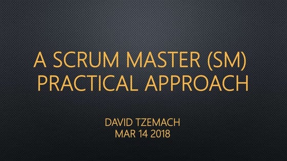 Scrum master profile | PDF