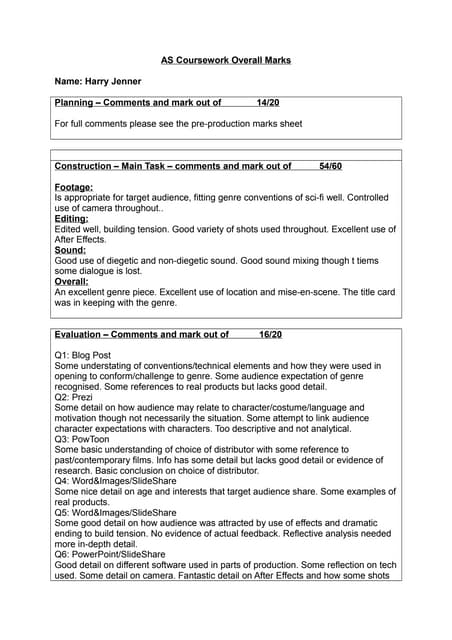 As cw overall marksheet cogdell | PDF