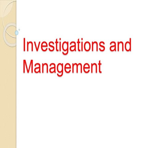 Asd investigations and management | PPTX