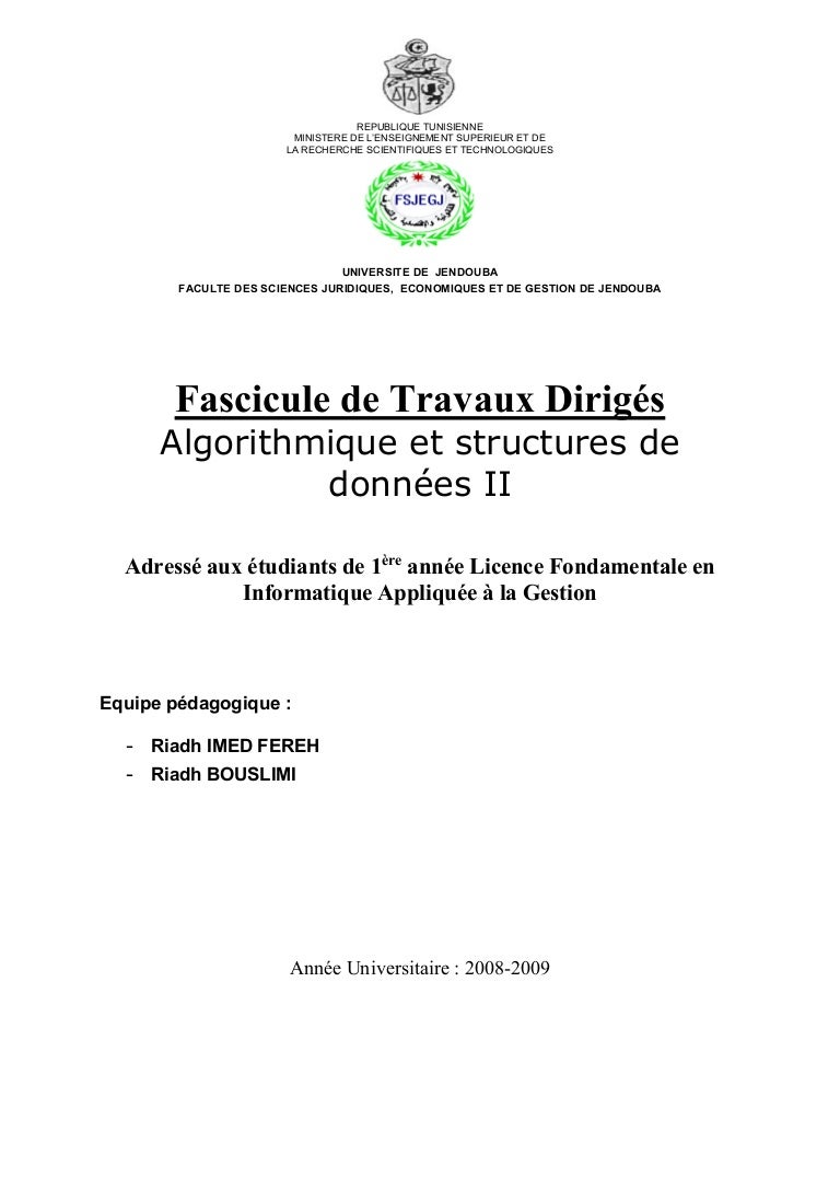 Algorithmique et Structures de Données II