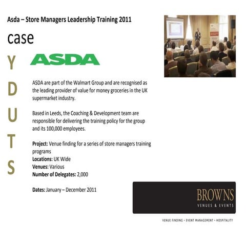 ASDA - Store Managers Leadership Training 2011 | PPT
