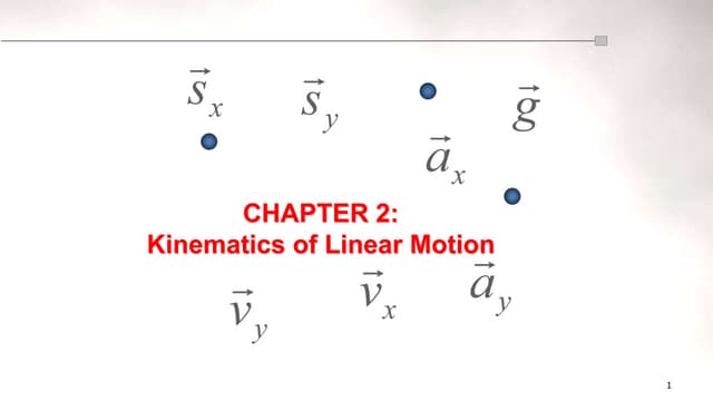 Motion in a straight line | PPT