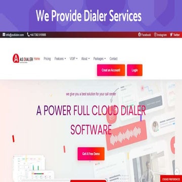 We offer cloud-based dialer services | PPTX