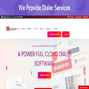 ASDialer | We offer cloud-based dialer services | PPTX | Technology & Computing