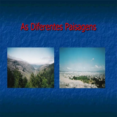 As Diferentes Paisagens | PPT