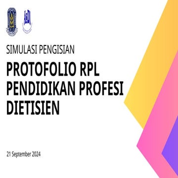 Materi RPL Dietisien PD AsDI Jakarta 123 | PPTX