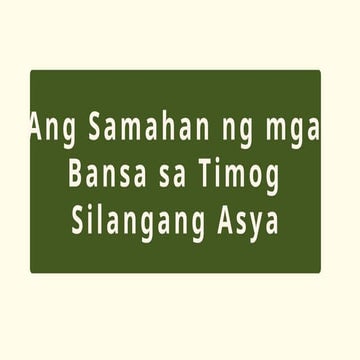 The Asean Structure | PPTX
