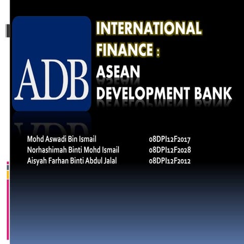 Asean development bank | PPT