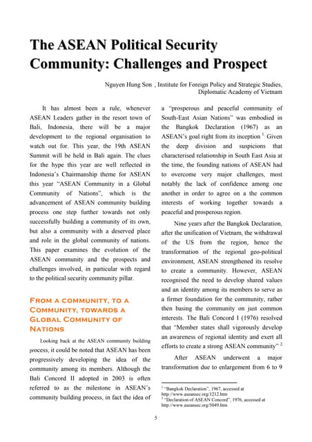 The Asean Structure | PPTX