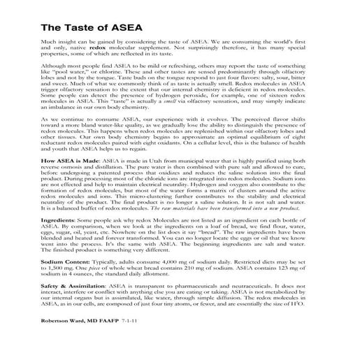 Asea > Taste, How Made, Ingredients | PDF