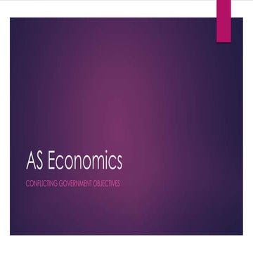 As economics conflicting government objectives | PPTX