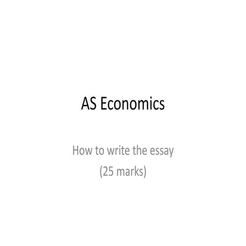 AQA AS economics essay style | PPTX