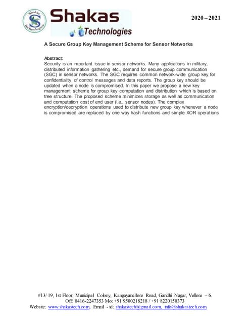 A Secure Group Key Management Scheme For Sensor Networks Pdf