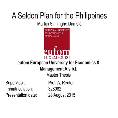 A seldon plan for the philippines | PPT