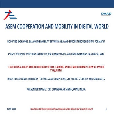 EDUCATIONAL COOPERATION THROUGH VIRTUAL LEARNING AND BLENDED FORMATS ...