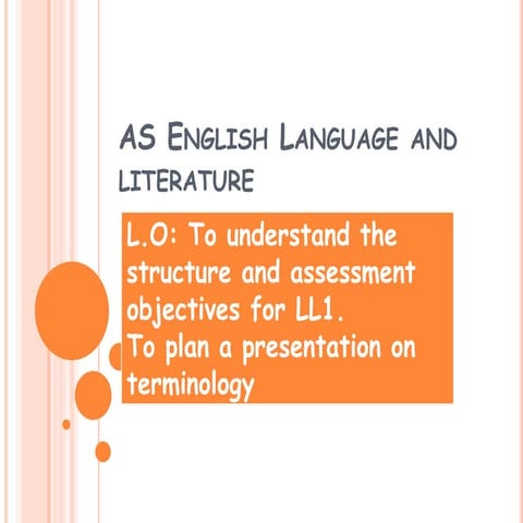 As english language and literature | PPTX