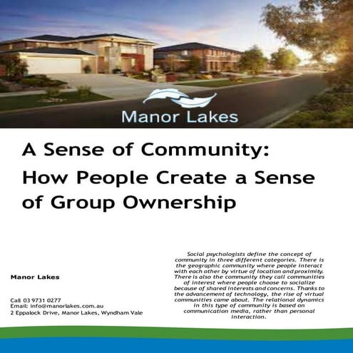 A Sense of Community: How People Create a Sense of Group Ownership | DOCX