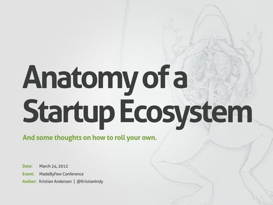 Building a Startup Ecosystem | PPT