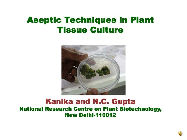 Preparation of plant tissue culture media,types and Sterilization | PPTX
