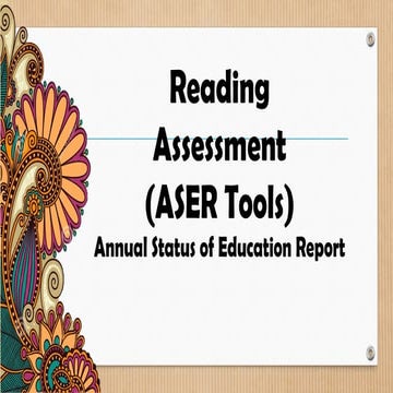 ASER-Reading-TOOL.pptx Reading Assessmnent | PPTX