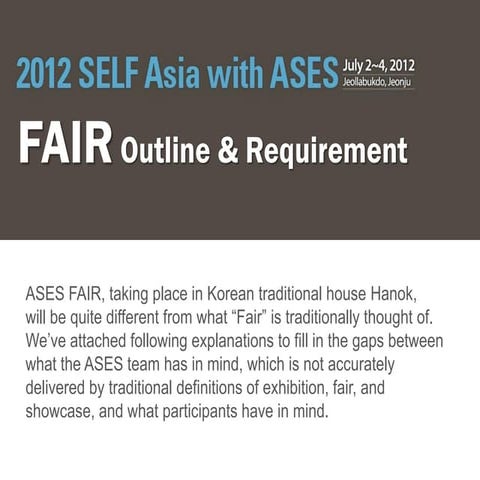 Ases fair outline | PPT