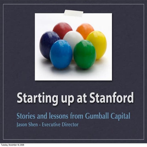 Starting up at Stanford | PDF | Business | Business and Finance